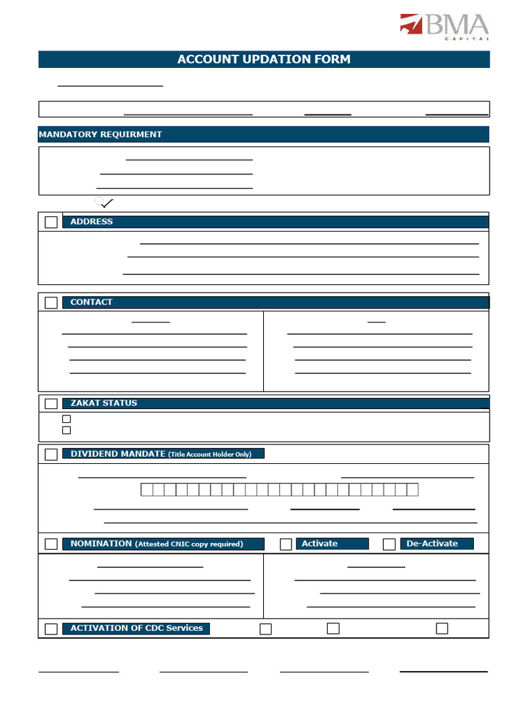 BMA - Form - Record - Updation (New Form) | PDF