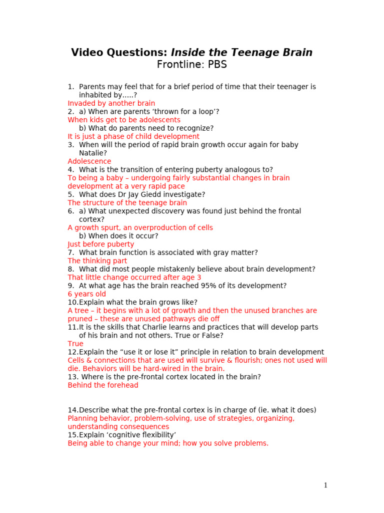 Understanding the Teenage Brain Development | PDF | Adolescence | Emotions