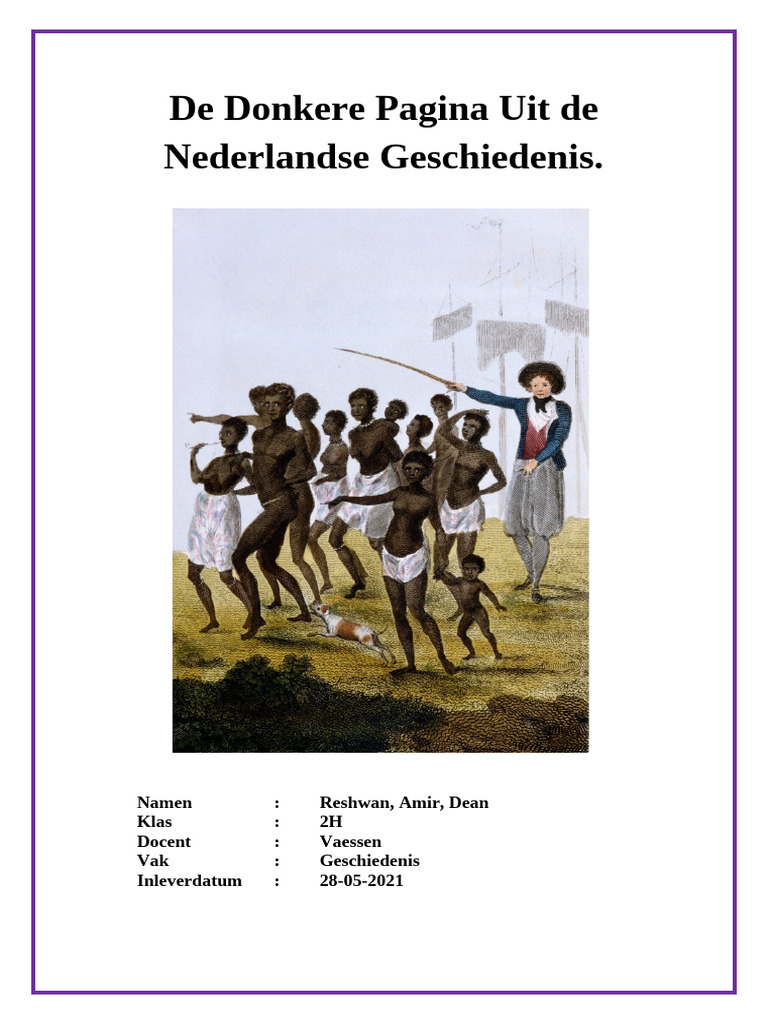 De Donkere Pagina Uit de Nederlandse Geschiedenis. Copy | PDF