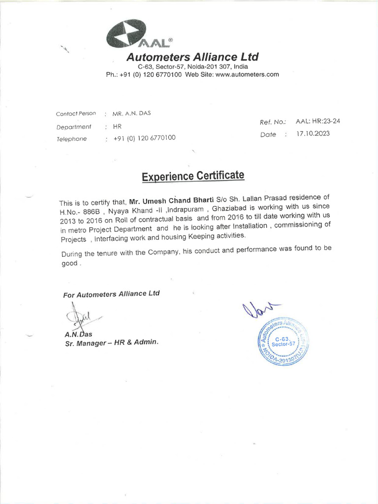 Umesh CV & Certificate | PDF