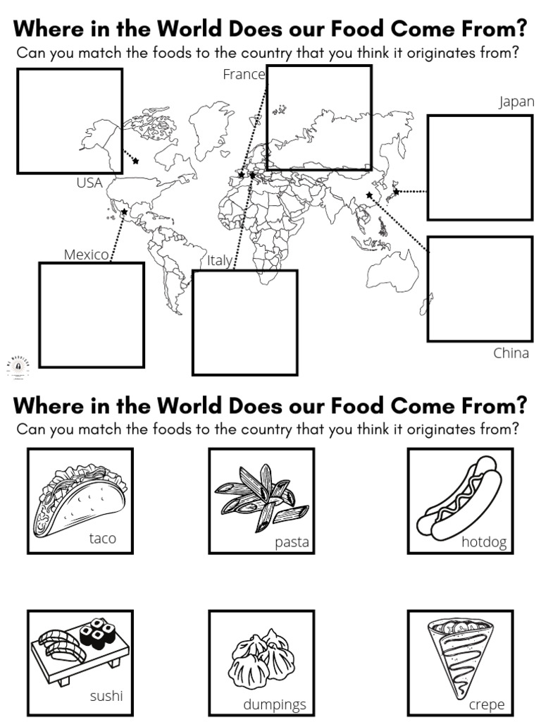 Where in The World Does Our Food Come From?: Can You Match The Foods To ...