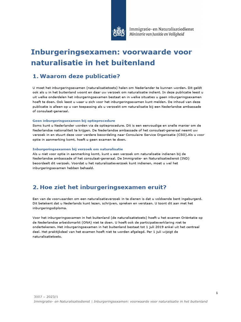 3007 Inburgering | PDF