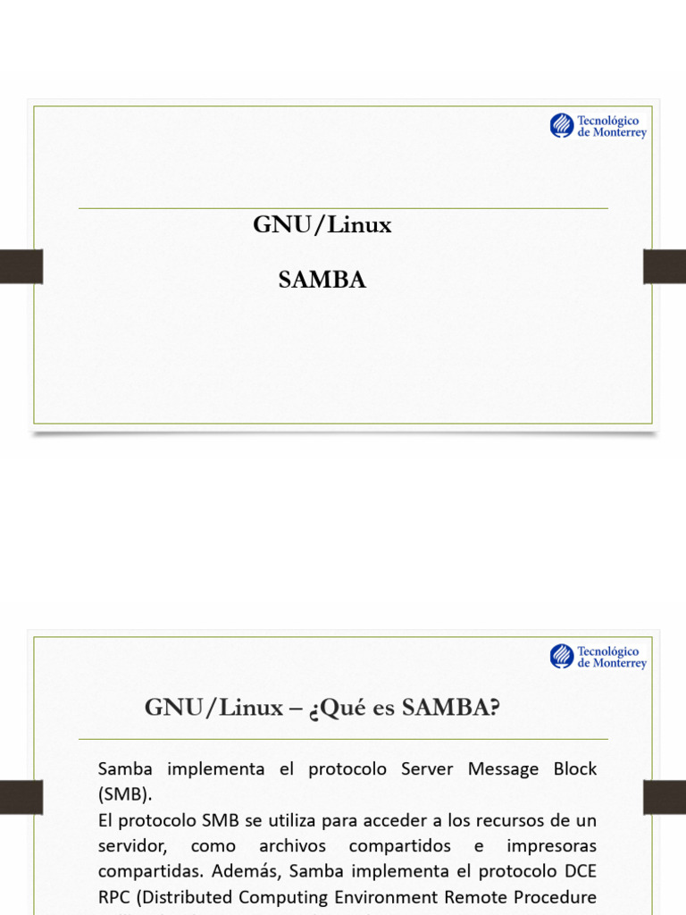 Configuración de Samba en GNU/Linux | PDF