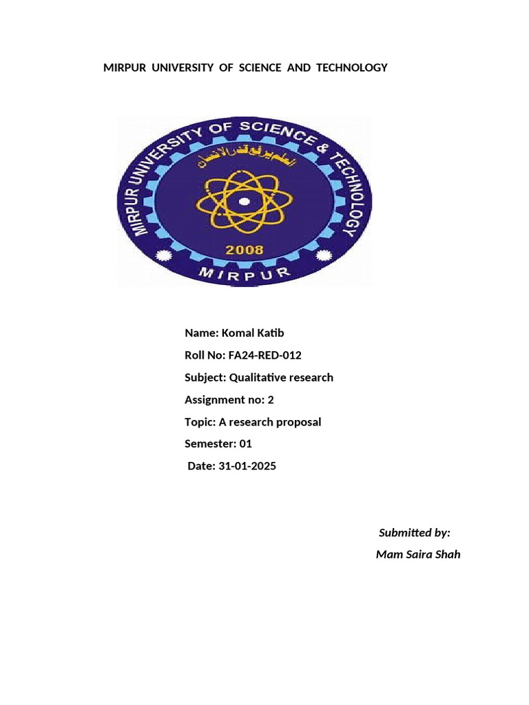 reseach proposal | PDF | Motivation | Motivational