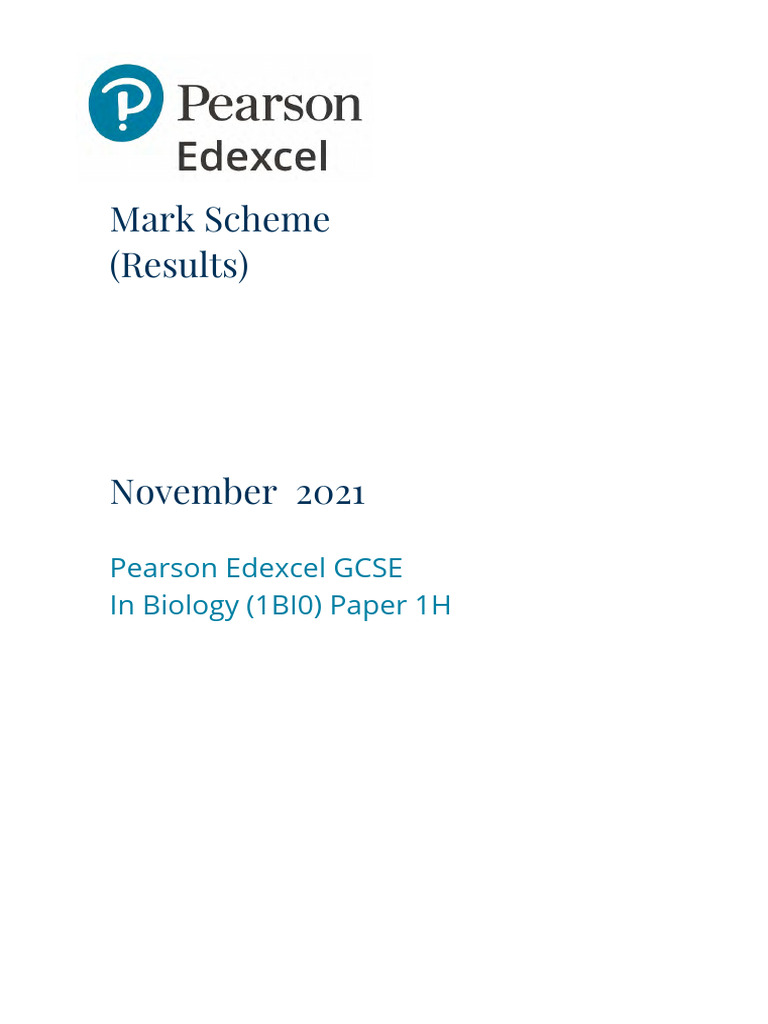 June 2021 MS - Paper 1 (H) Edexcel Biology GCSE | PDF | Tuberculosis ...