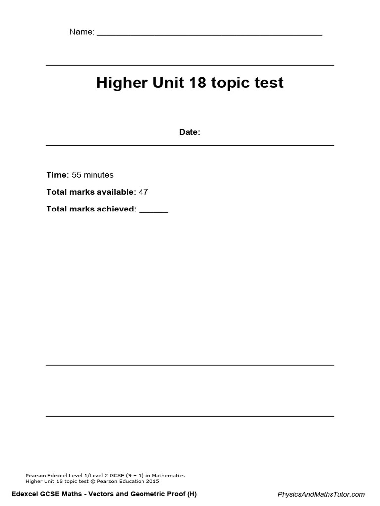 Edexcel GCSE Vectors & Geometric Proofs | PDF | Geometry | Euclidean ...