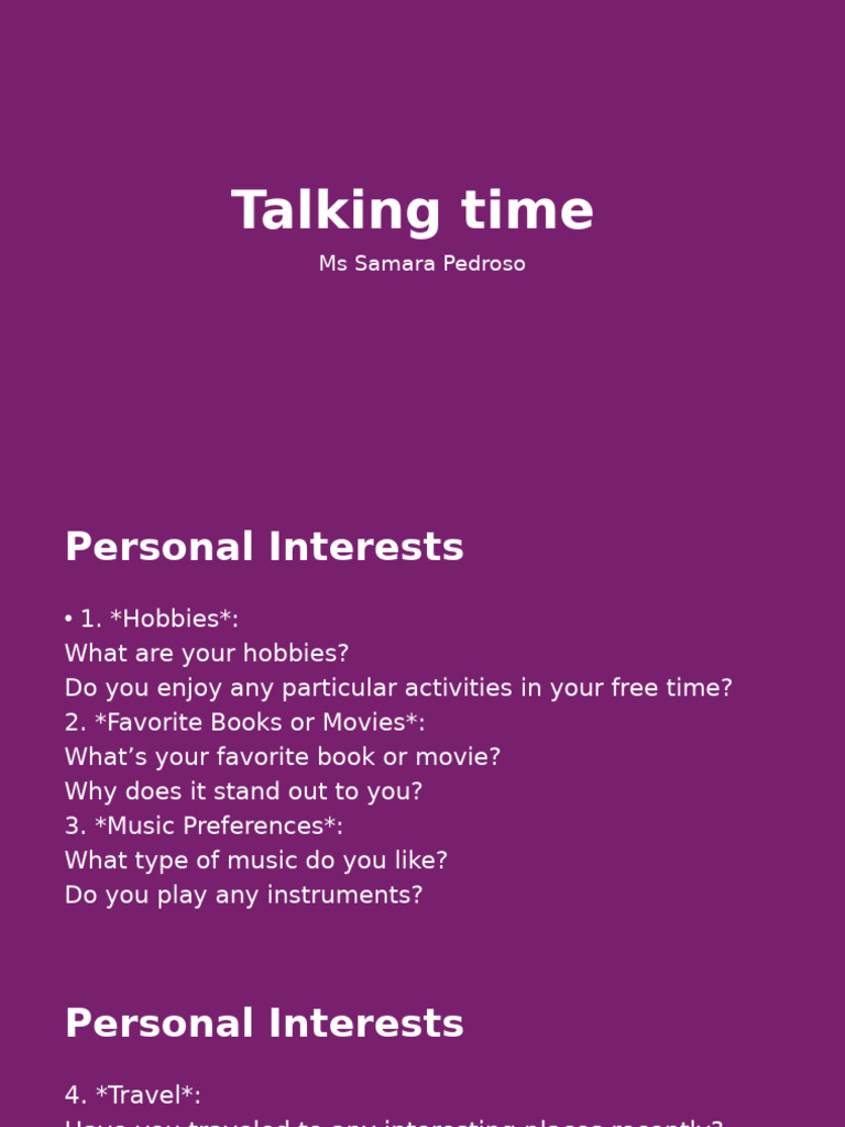Talking time | PDF