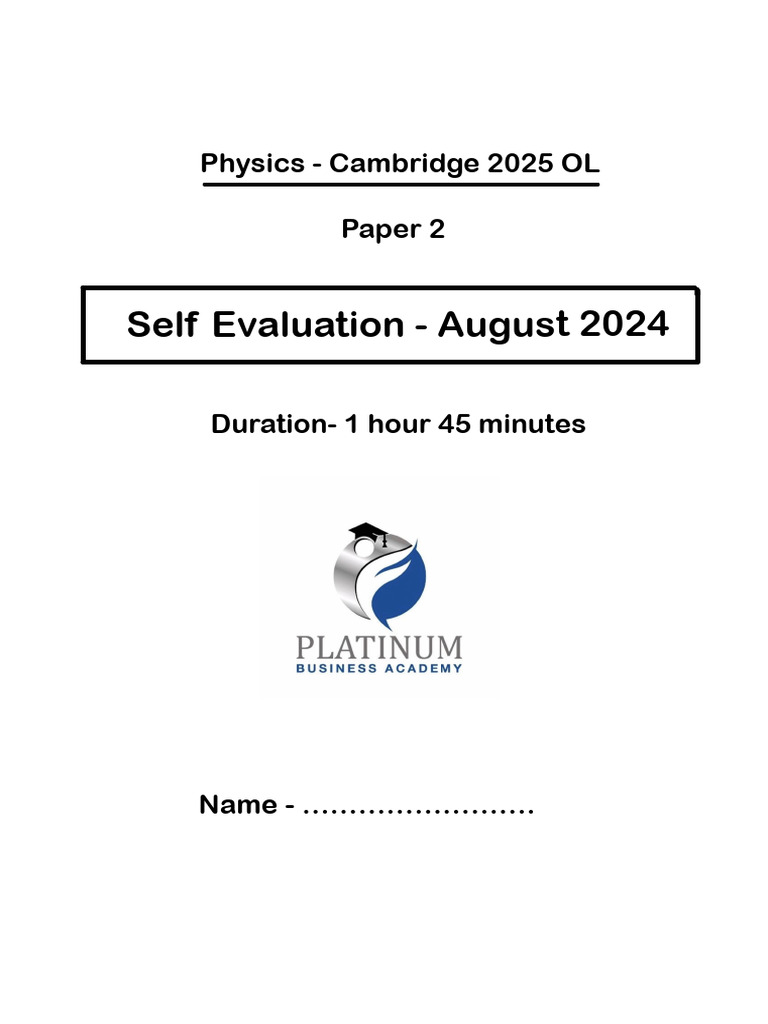 Cambridge 2025 Physics Paper 2 Exam | PDF | Temperature | Collision