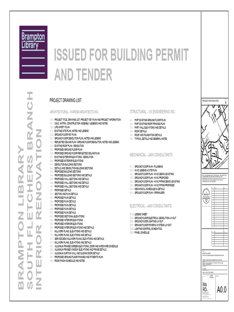 BL South Fletchers Branch Renovation - Issued For Tender Architectural ...