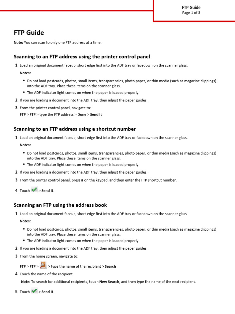 How to Scan to FTP: A Step-by-Step Guide | PDF | Image Scanner ...
