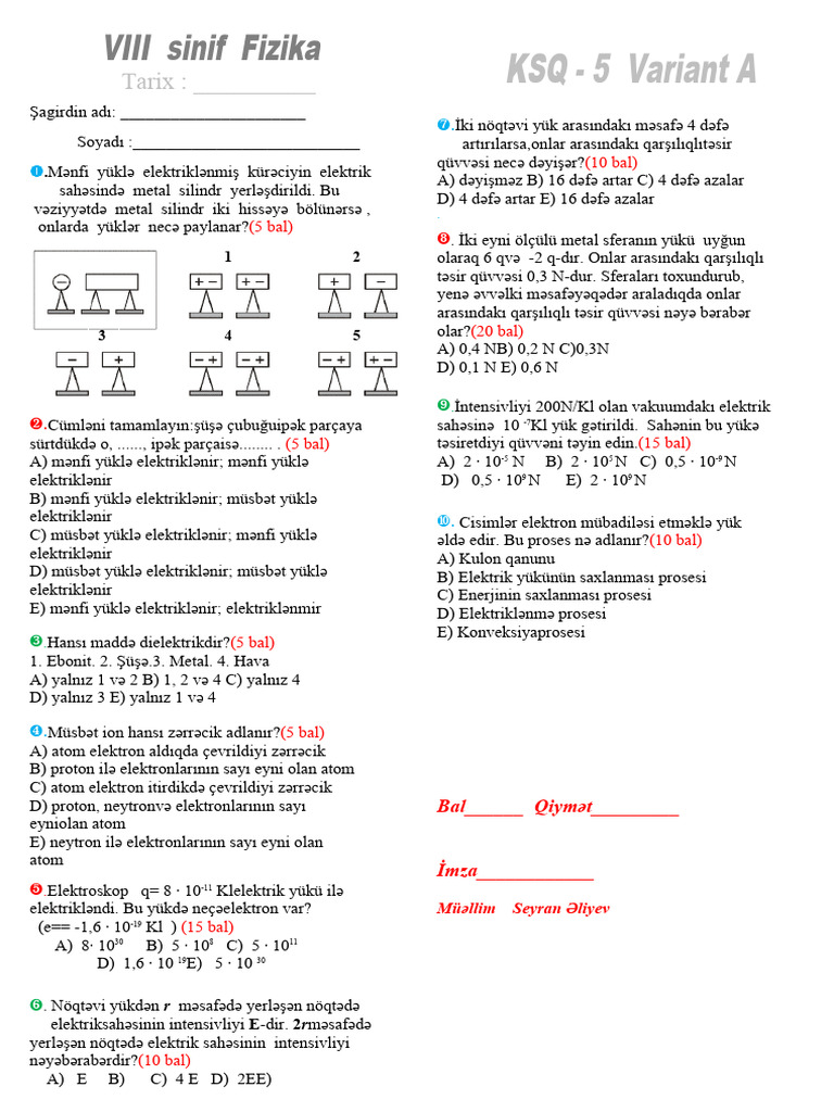Fizika 8 KSQ 5 | PDF