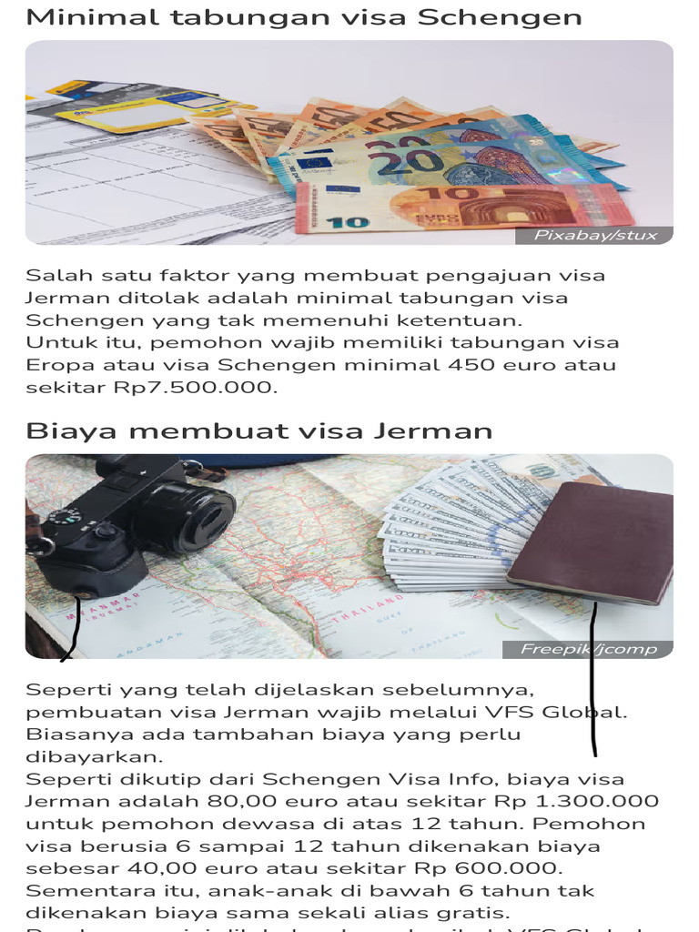 Persyaratan Visa Schengen Jerman | PDF