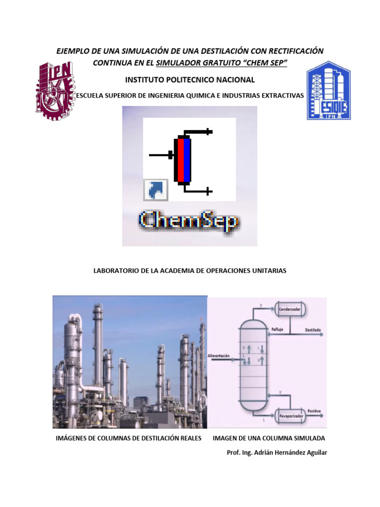 Tutorial Simulación Rect. Cont. CHEM SEP | PDF | Física Aplicada e ...
