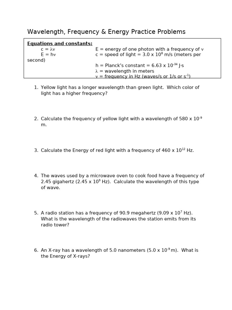 Energy and Waves | PDF