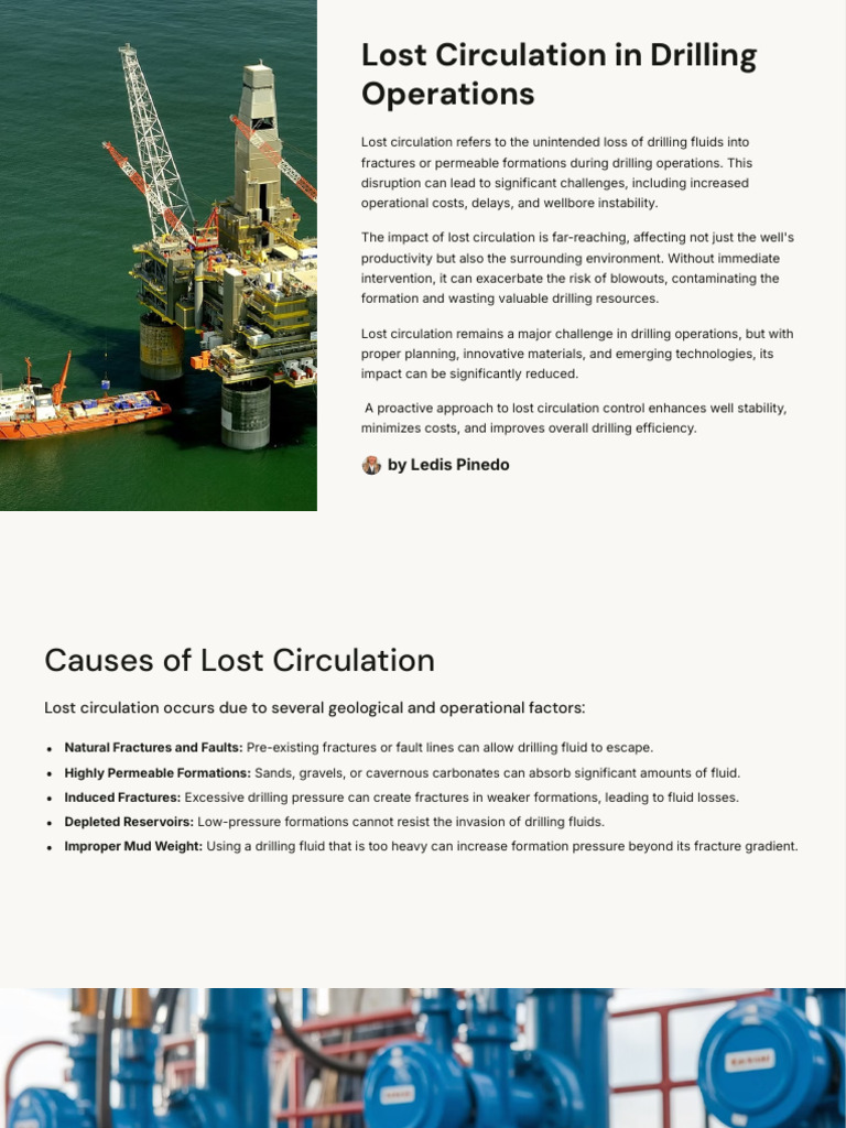 Lost Circulation in Drilling Operations | PDF | Oil Well | Porosity