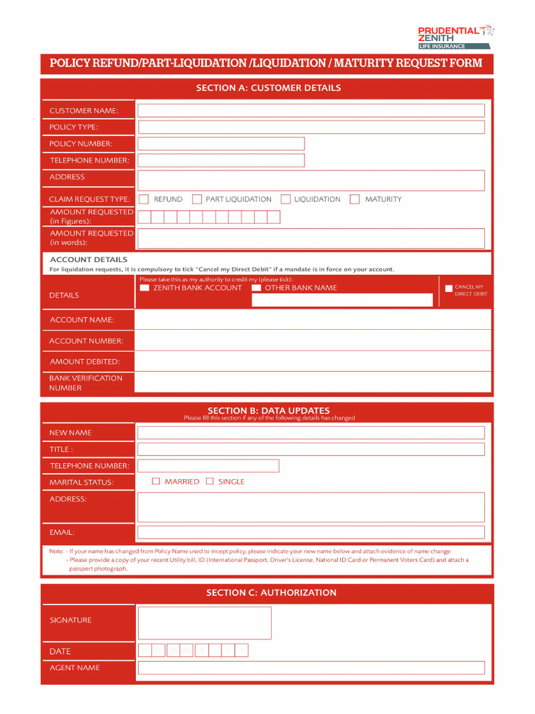 Liquidation Claims Form | PDF