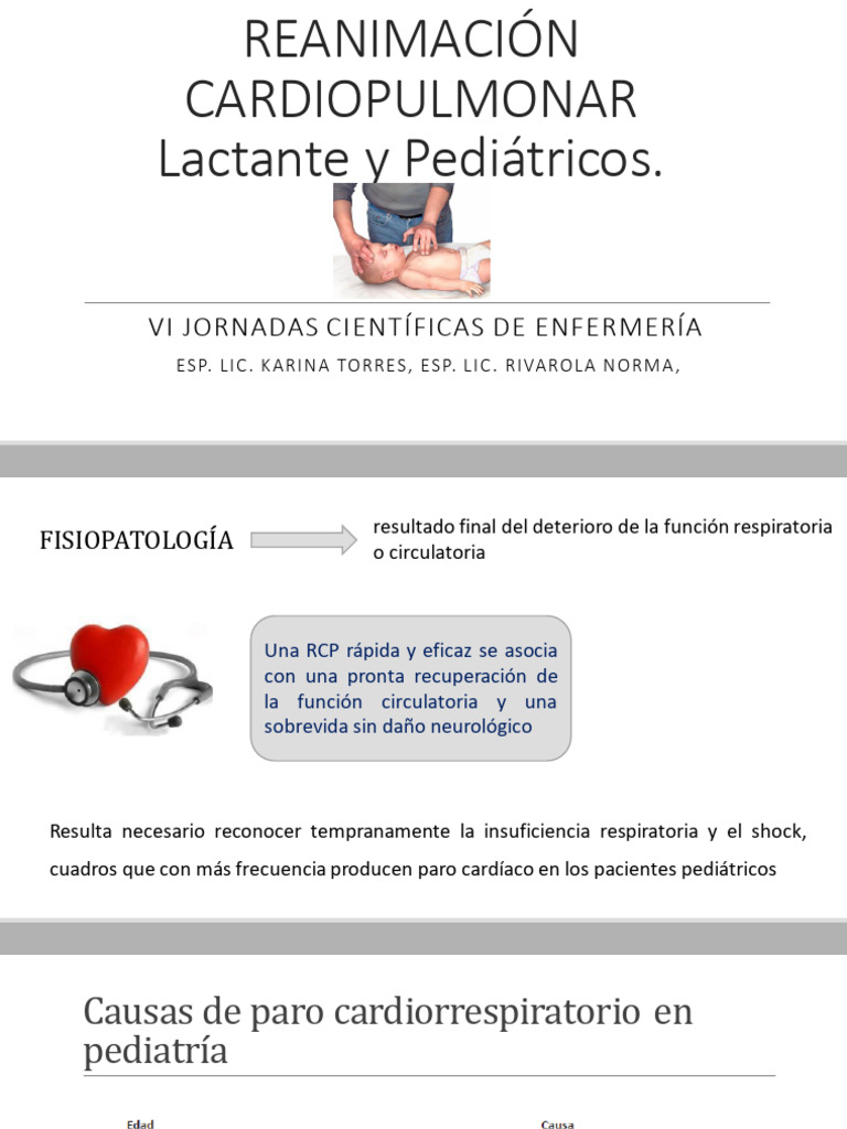 RCP Pediátrica: Guía Completa | PDF | Reanimación cardiopulmonar | Paro ...