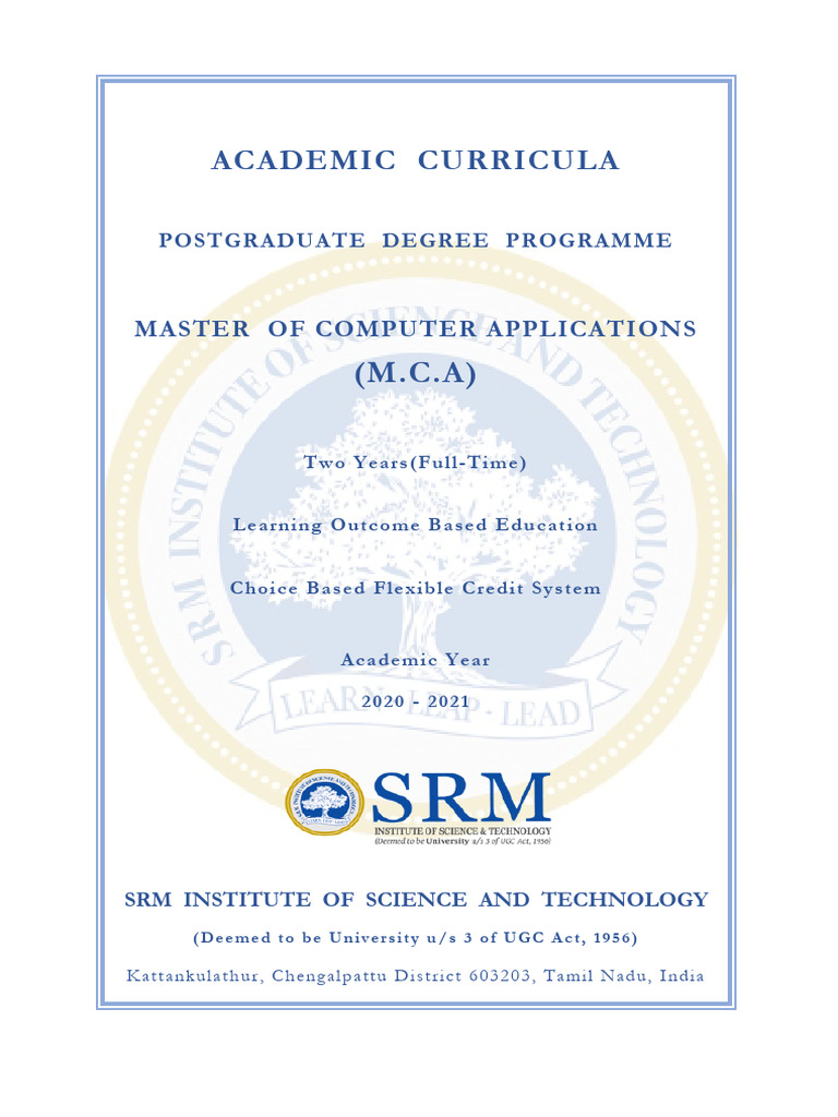 mca-curriculum-syllabus-2020 | PDF | Method (Computer Programming) | Class (Computer Programming)