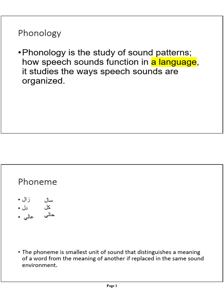 Lesson 6 Ch 4 Phonology Part One and Two | PDF | Phoneme | Phonology