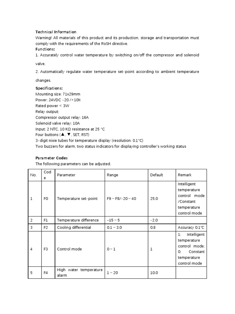 T-503 Temperature Controller Manual | PDF | Temperature