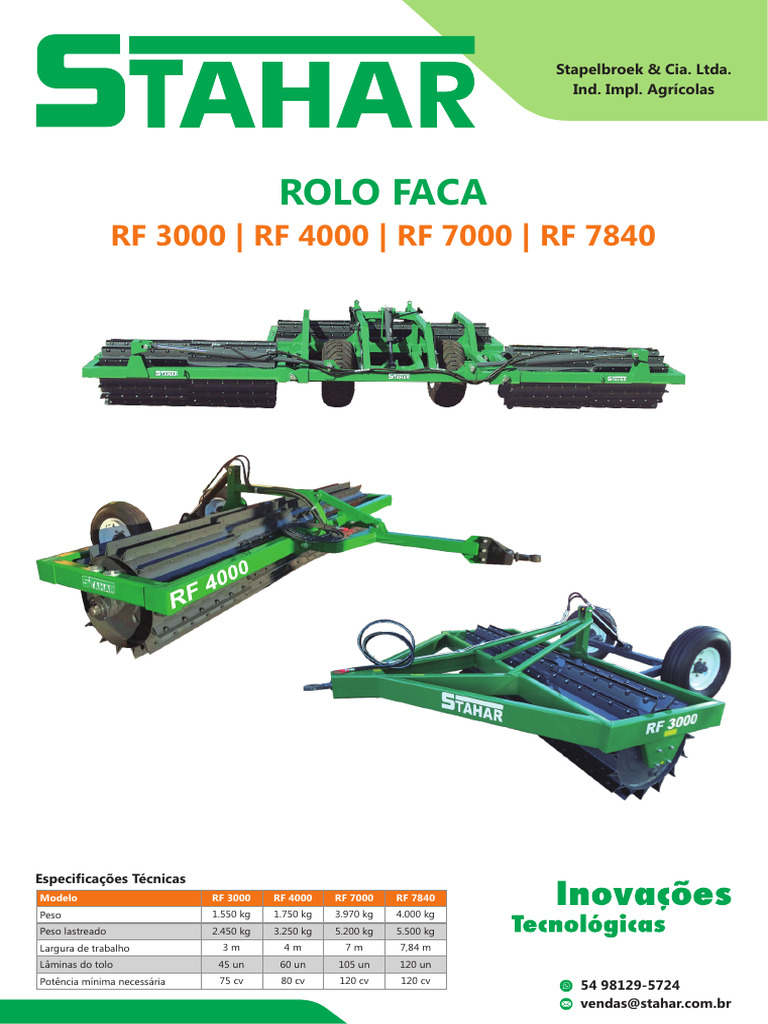 Rolo Faca - BR - RF 3000 - Catálogo | PDF
