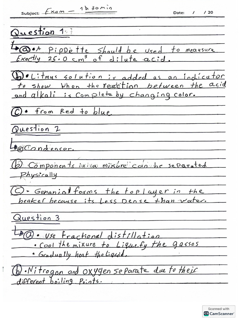 Exam Chapter 1-7 | PDF