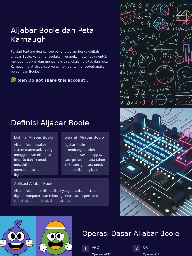 Aljabar Boole Dan Peta Karnaugh | PDF