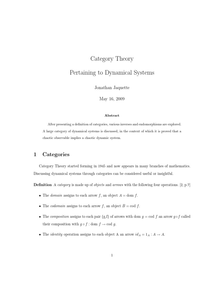 Chaos and Category | PDF | Mathematical Analysis | Mathematical Objects