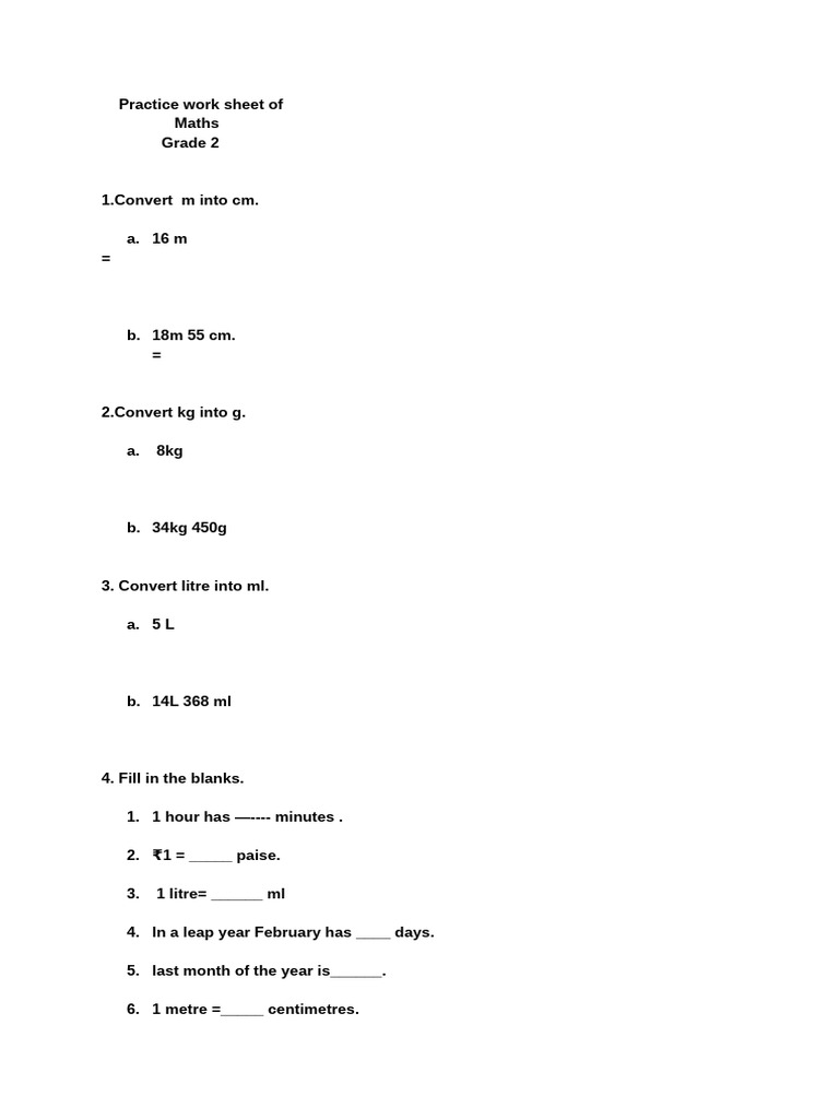 Practice Work Sheet of | PDF