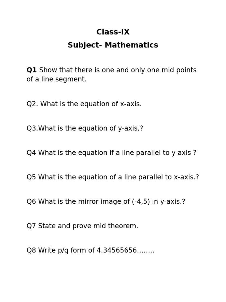 IX - Maths Full Syllabus Worksheet | PDF | Area | Euclidean Plane Geometry
