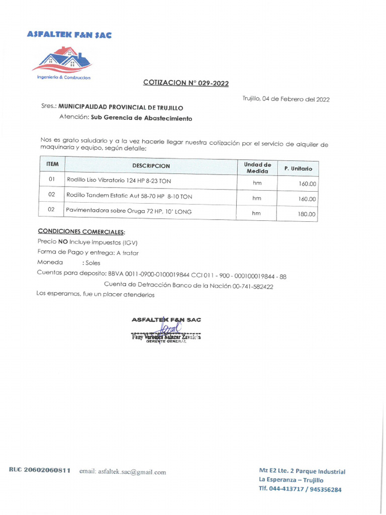 Cotizaciones MPT | PDF