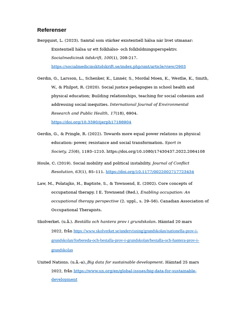Exempel på referenslista | PDF