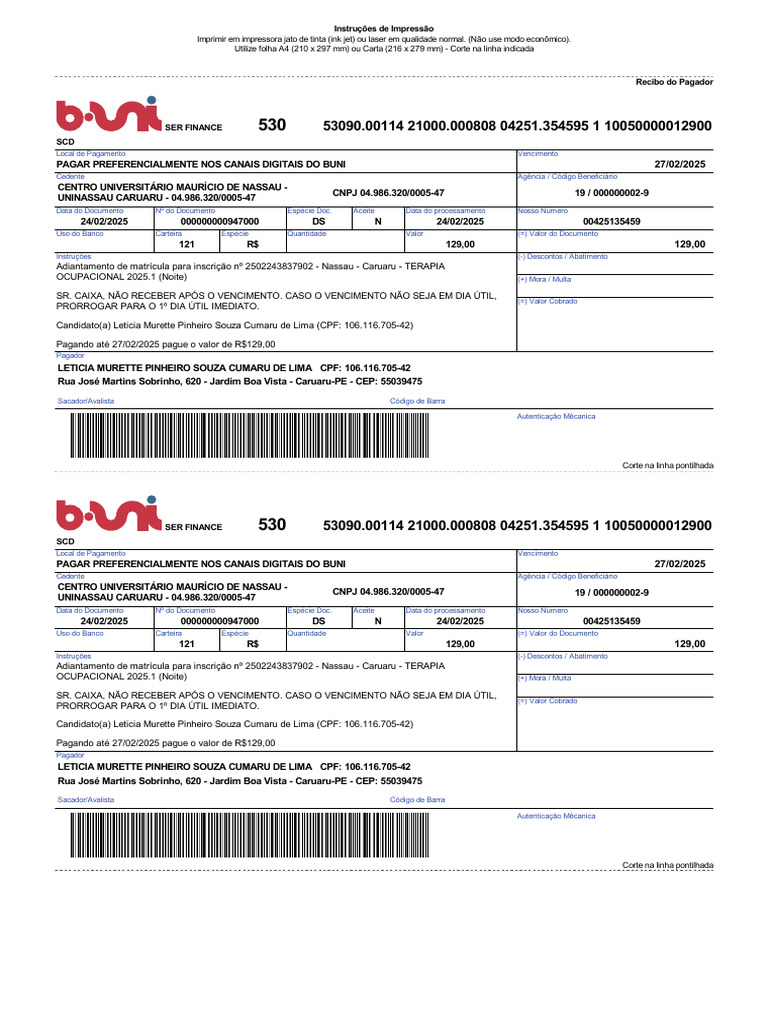 MatrÃ Cula | PDF | Impressão