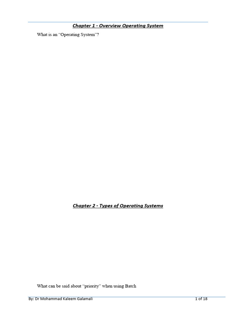 OS Tutorial_2025 | PDF | Thread (Computing) | Operating System