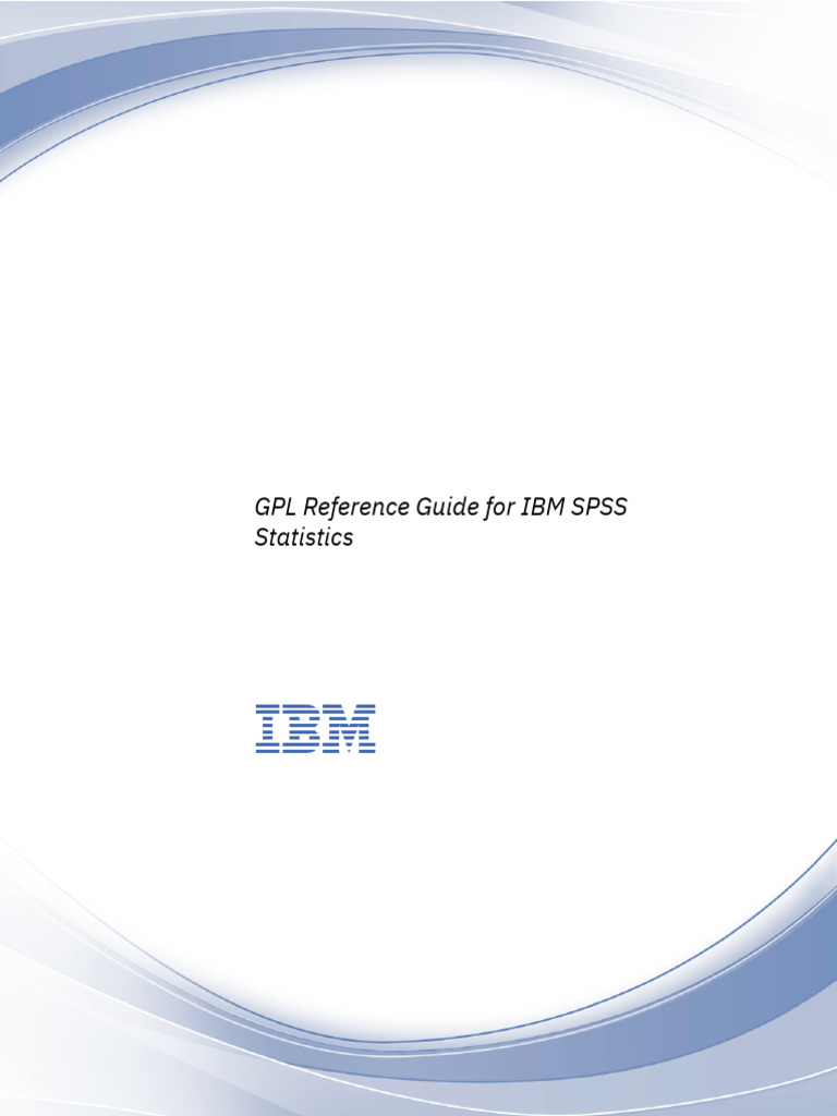 GPL Reference Guide For IBM SPSS Statistics | PDF | Scatter Plot | Chart
