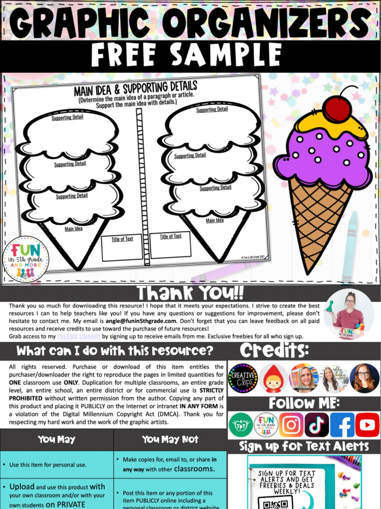 Main Idea Graphic Organizer | PDF