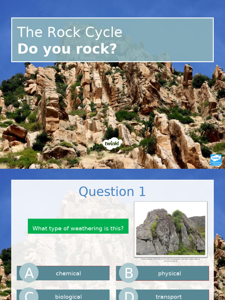 t3-sc-658-the-rock-cycle-quiz-powerpoint_ver_3 | PDF | Weathering | Erosion