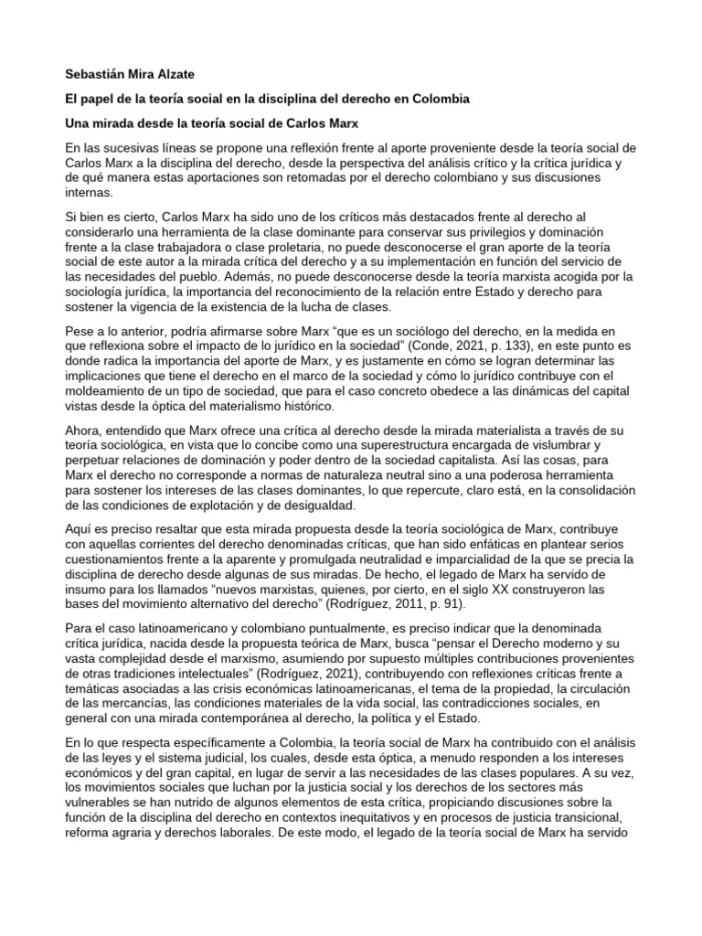 Aporte Entrega Final Sebastián Mira Alzate Sociología Jurídica | PDF ...