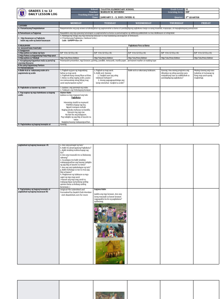 DLL_ESP 6_Q3_W4 | PDF