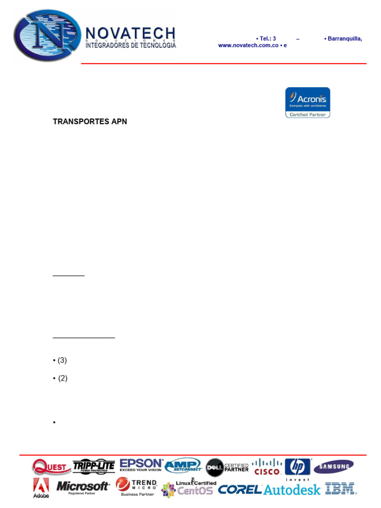Cot.15202 - Cot - Acronis CyberProtect - APN | PDF | Apoyo | Informática
