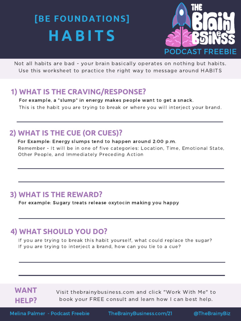 Habits Worksheet for Behavior Change | PDF