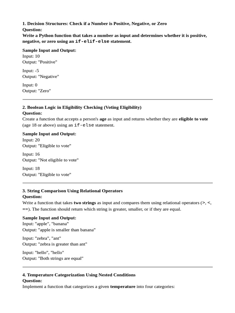 Python Functions for Decision Making and NumPy Operations | PDF | Boolean Data Type | Software ...