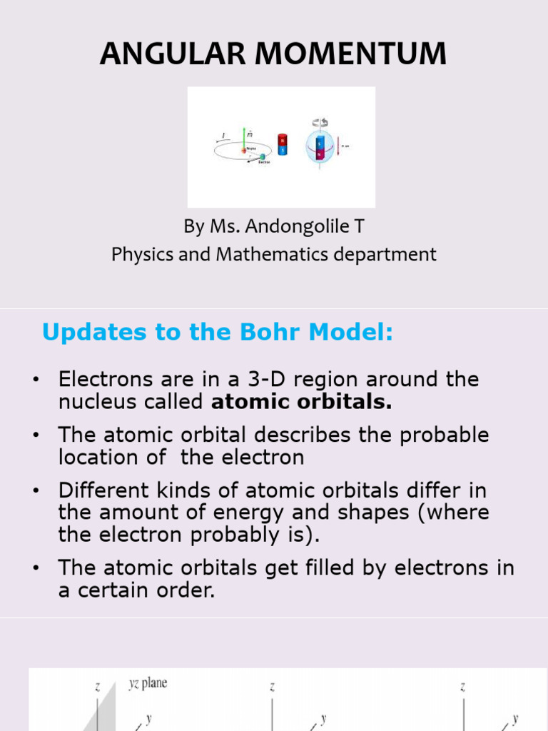MODULE 3 Angular momentum | PDF | Atomic Orbital | Spin (Physics)