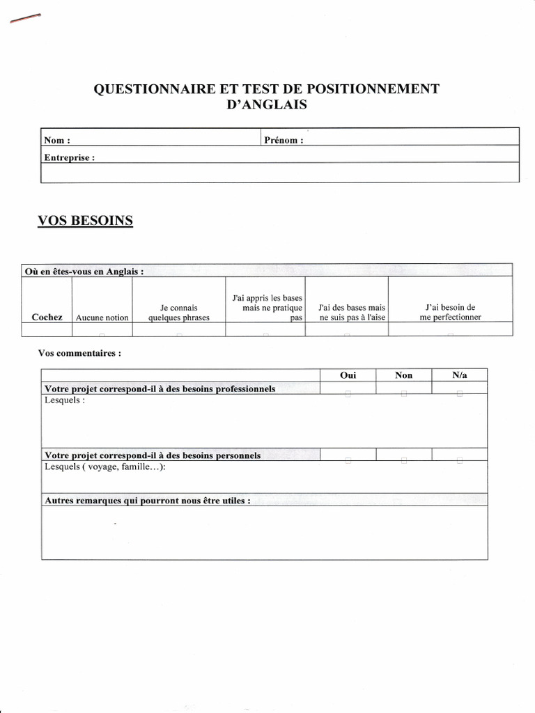 Level Test | PDF