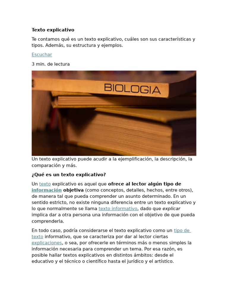 Texto explicativo | PDF | Información
