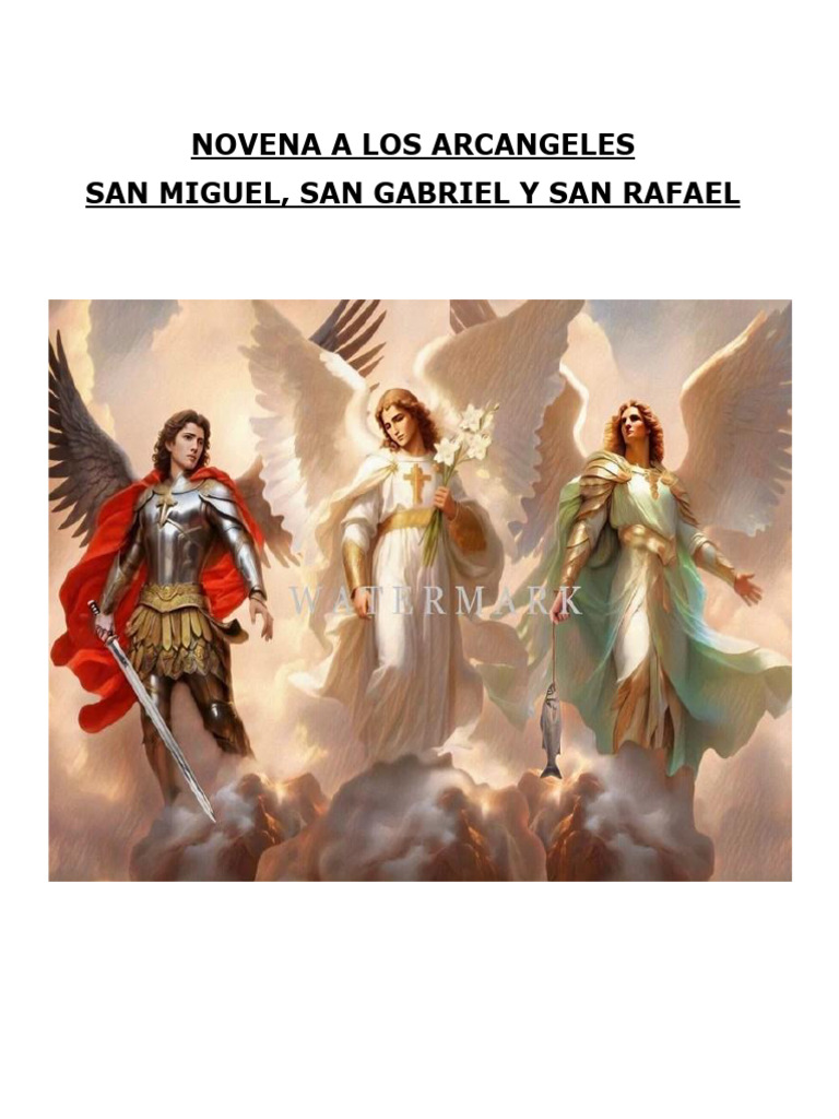 NOVENA A LOS TRES ARCANGELES | PDF | Miguel (Arcángel) | Intercesión