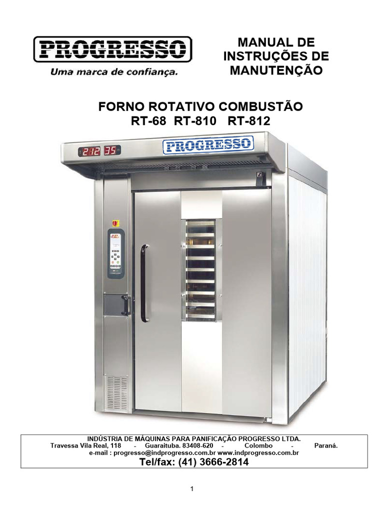 Manual de Instruções do Forno RT-68 | PDF | Forno | Calor