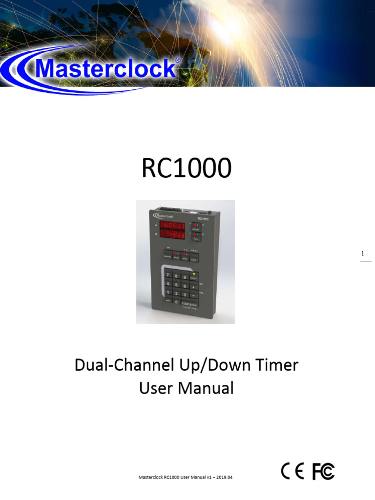 Masterclock RC1000 User-Manual v1 (April-2019) | PDF | Electrical Connector | Electrical Engineering