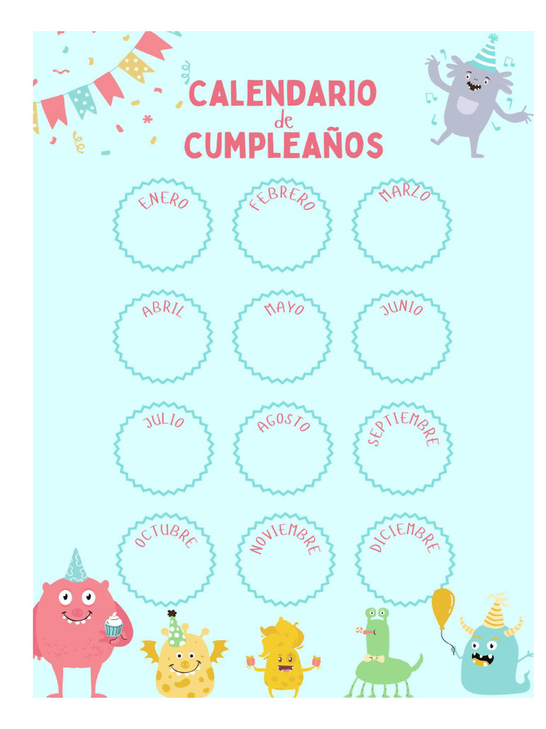 Calendario de Cumpleaños | PDF