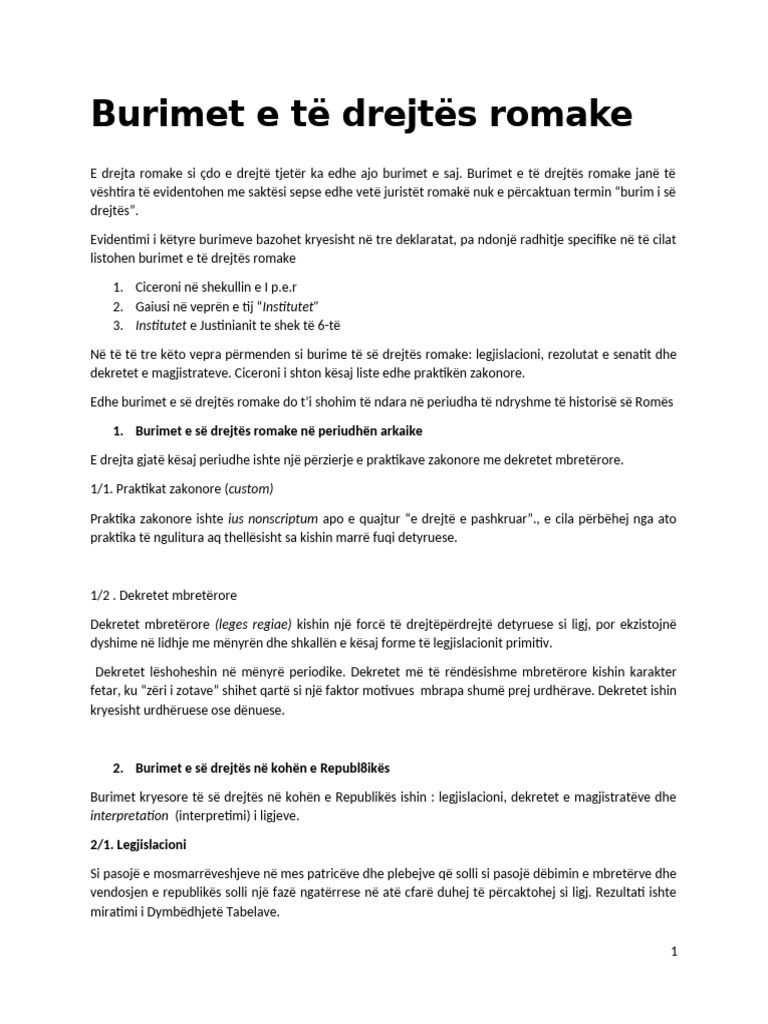 Burimet e Tw Drejtws Romake | PDF